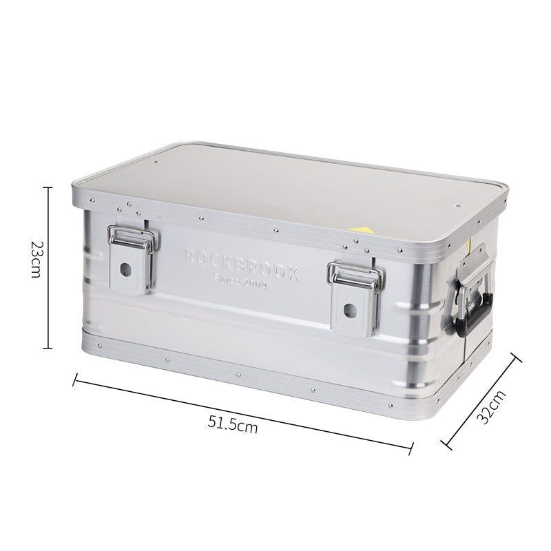 Outdoor Storage Boxes Flat Top Box Silver - ROCKBROOK