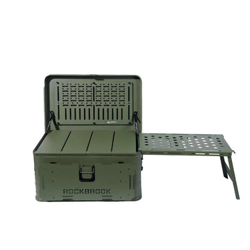 ROCKBROOK | Camping Storage Box, Camping Box with Table & Camping Stov